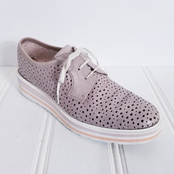 Pertini | Shoes | Pertini Nude Nappa Leather Loafers 39 Perforated ...